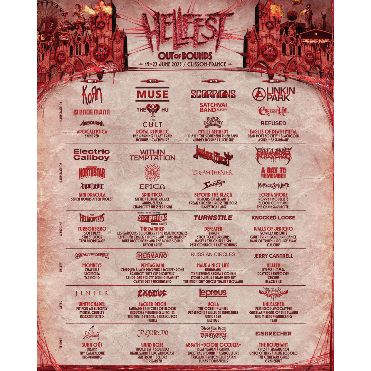 HELLFEST 2025: Live-Stream bei ARTE Concert – Zeitplan & Timetable aller Streaming-Konzerte ...