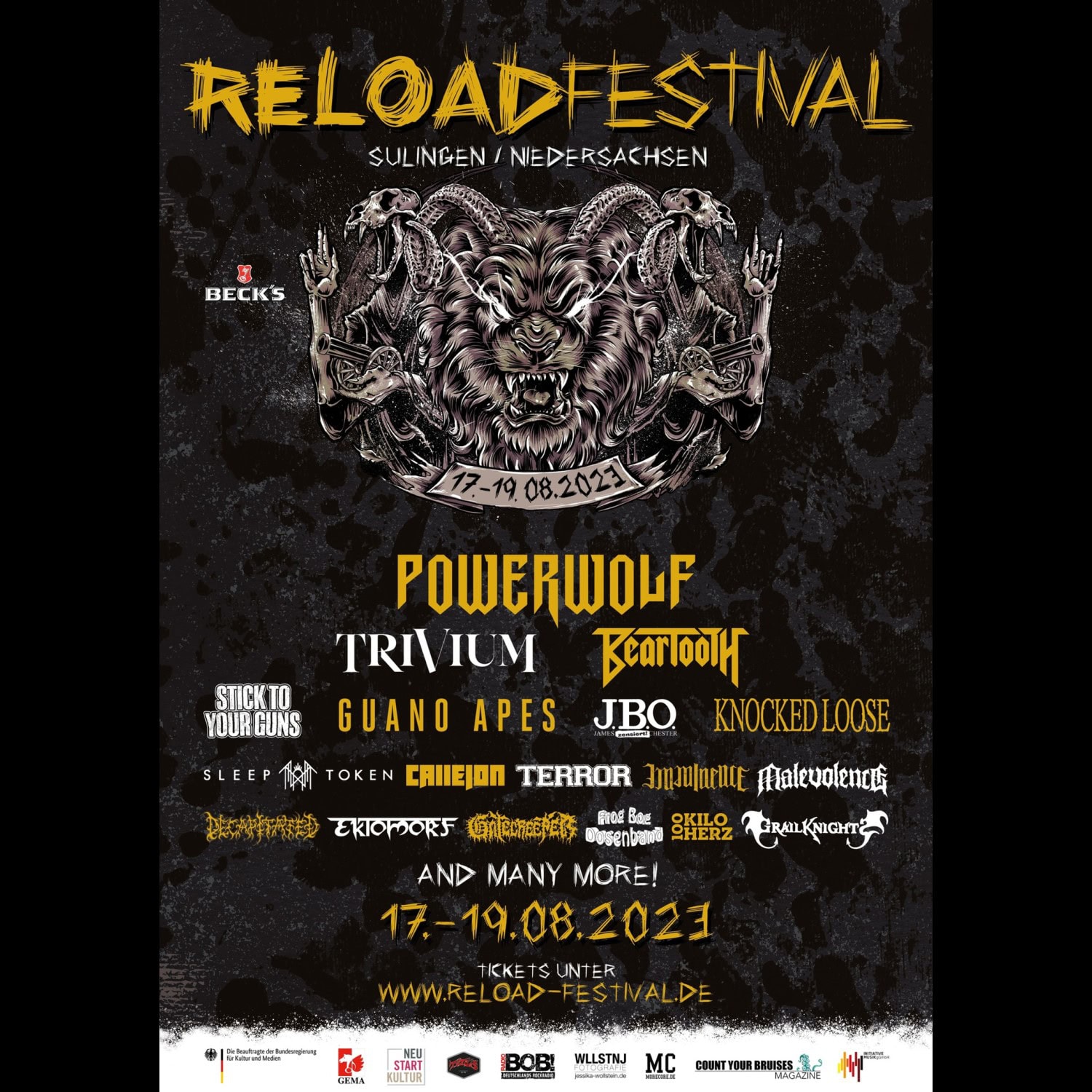 RELOAD FESTIVAL 2023: Termin und neue Bands - IN FLAMES und POWERWOLF ...