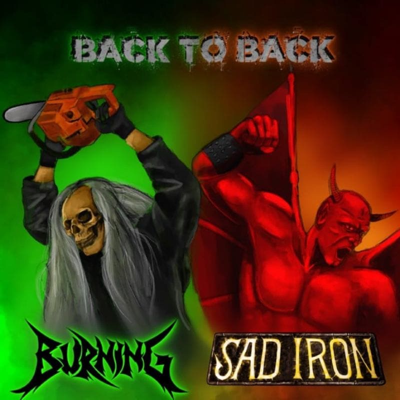 SAD IRON / BURNING: neue Heavy / Speed Metal Split "Back To Back" aus ...